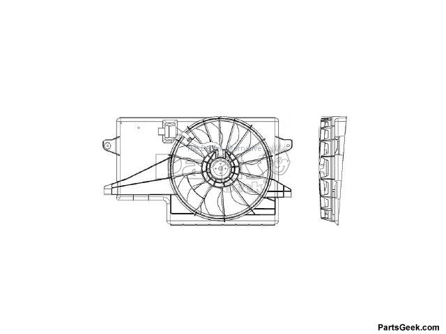 08 2008 Ford Focus Radiator Fan Assembly - Cooling System - APDI ...