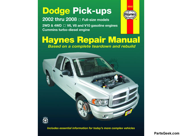 Dodge Ram 1500 Repair Manual - Service Manual - Haynes - 2004 2007 2010 ...