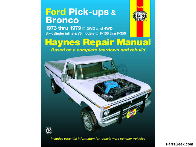 Ford F100 Repair Manual - Service Manual - Haynes - 1975 1979 1976 1977 ...