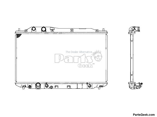 08 2008 Honda Civic Radiator - Cooling System - APDI, API, Action Crash ...