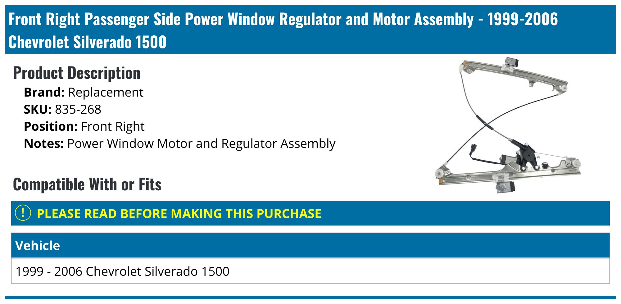 Power Window Regulators Replacement - Car Window Regulator Motor