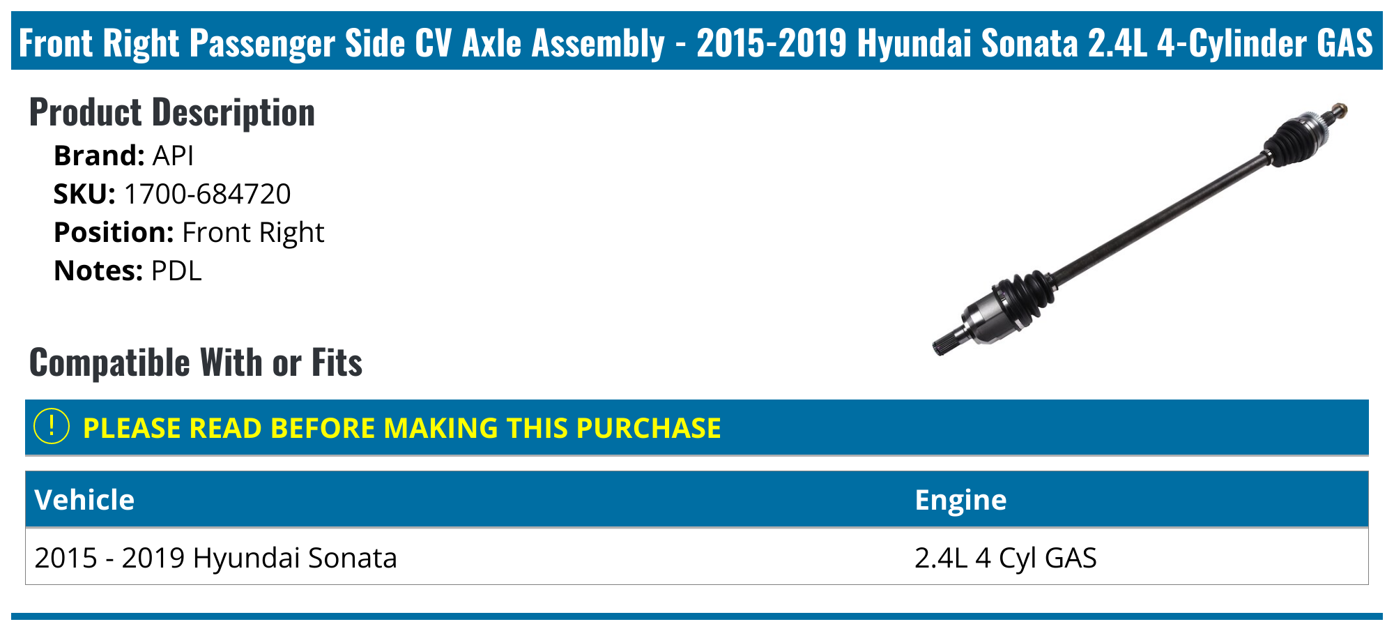 CV Axle Assembly Replacement - Left Right Front & Rear Axles | Parts Geek