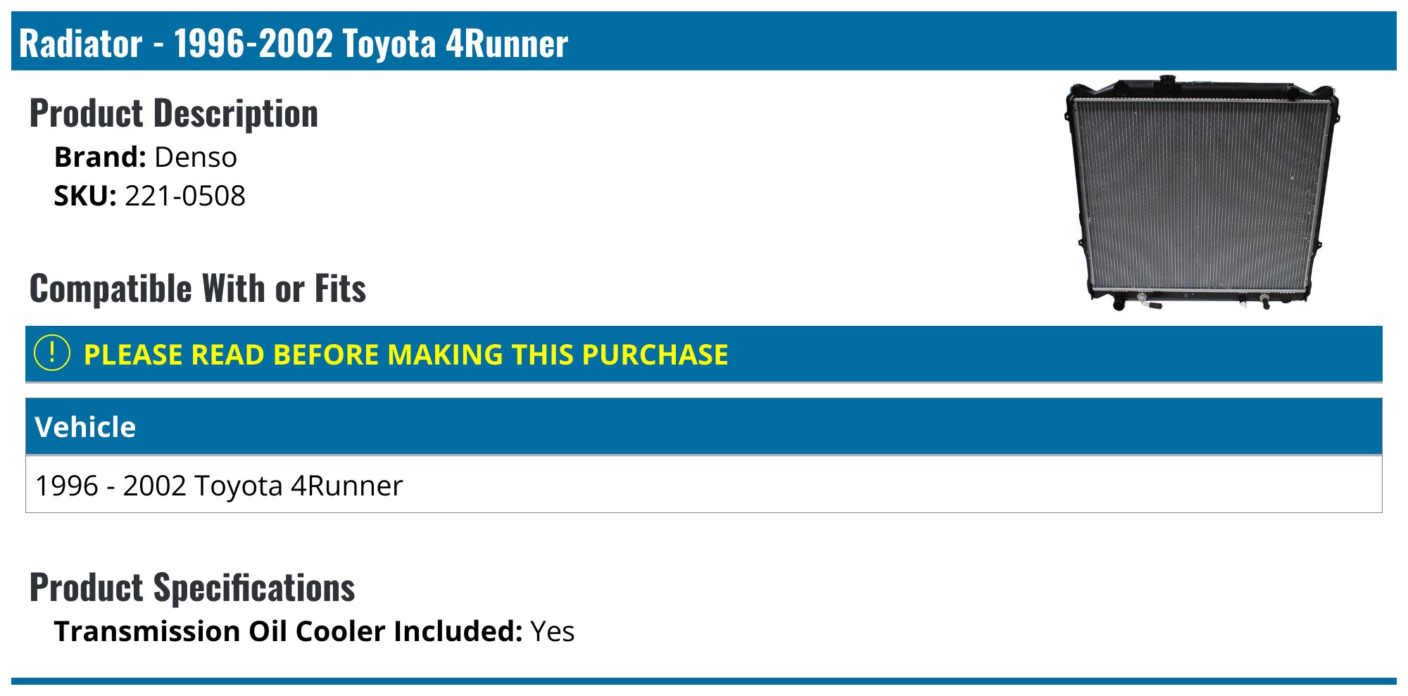 Discount Auto Radiators - Car Radiator Replacement - Parts Geek