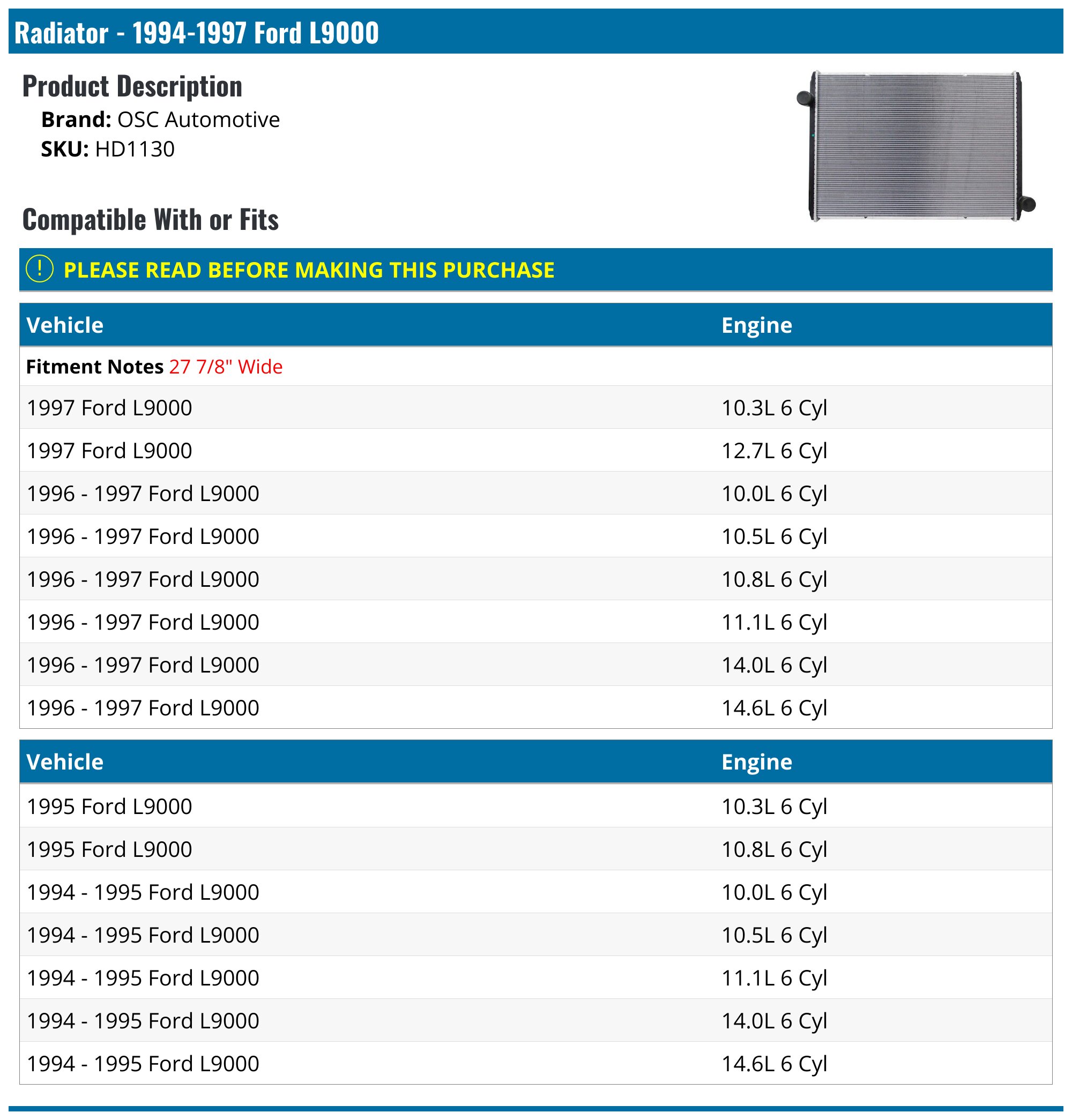 Ford L9000 Parts Catalog