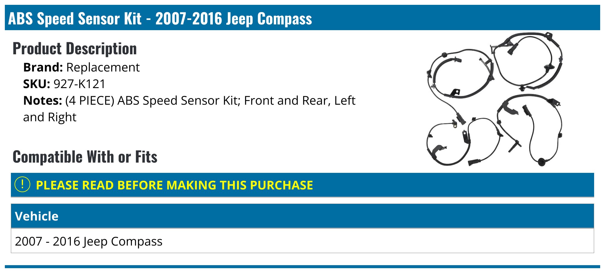 ABS Wheel Speed Sensor Replacement | Parts Geek