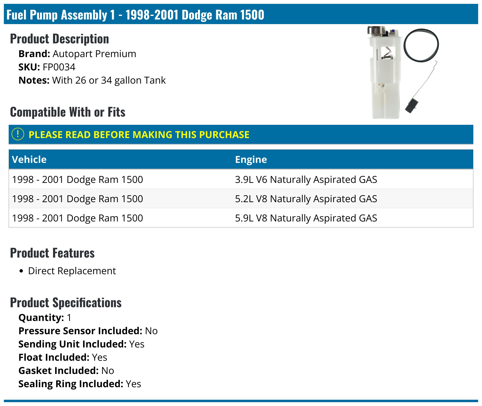 Great Description About Ram Fuel Pump Recall Updatefeed