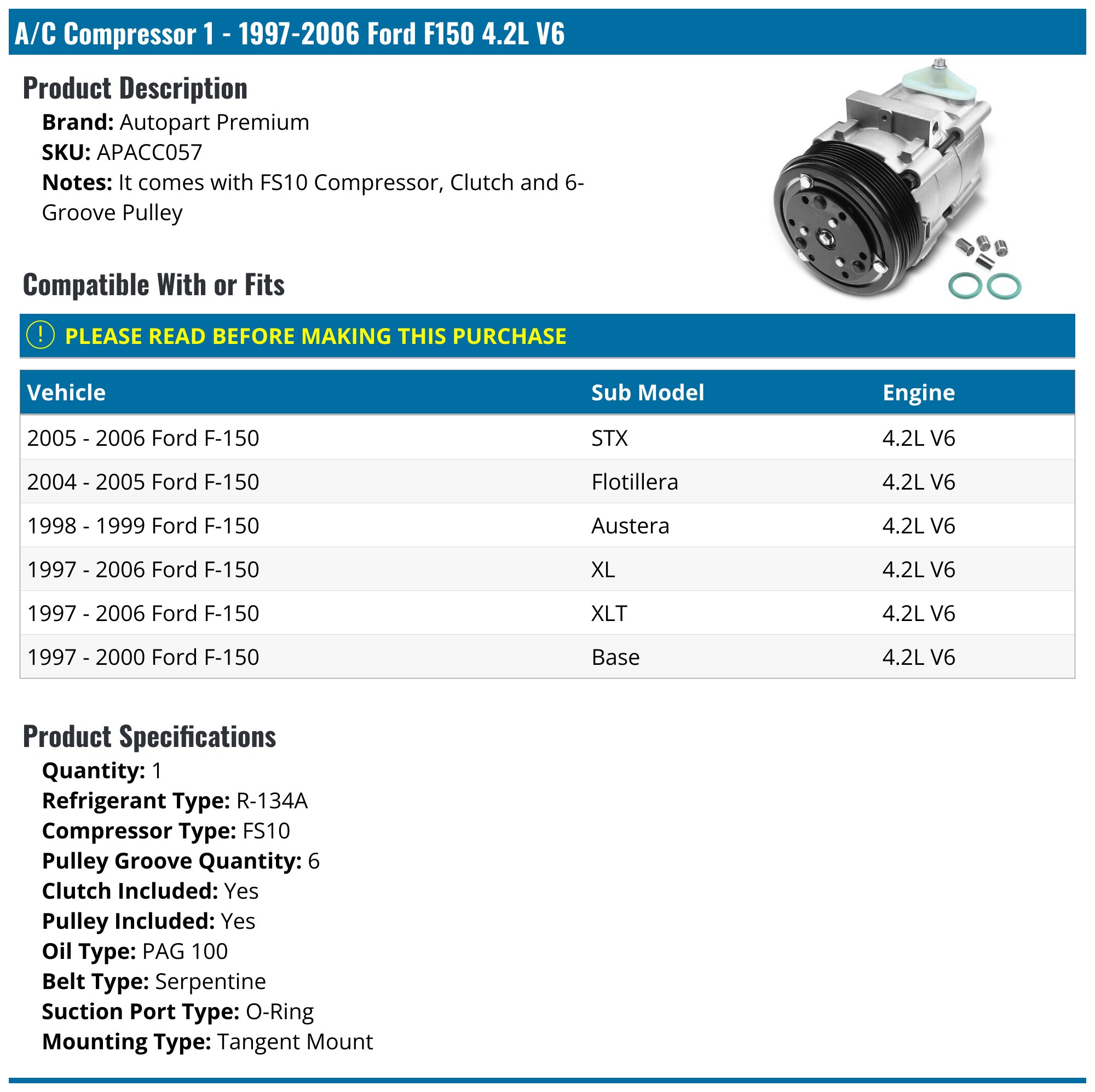 2006 F150 Ac Compressor