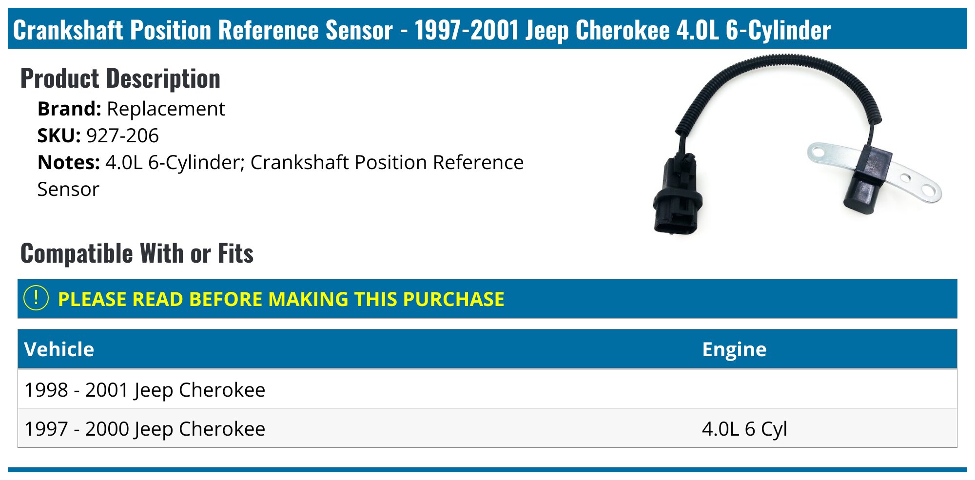 Jeep Cps Crank Sensor Failure Crankshaft Position Sensor - 2004 Jeep ...