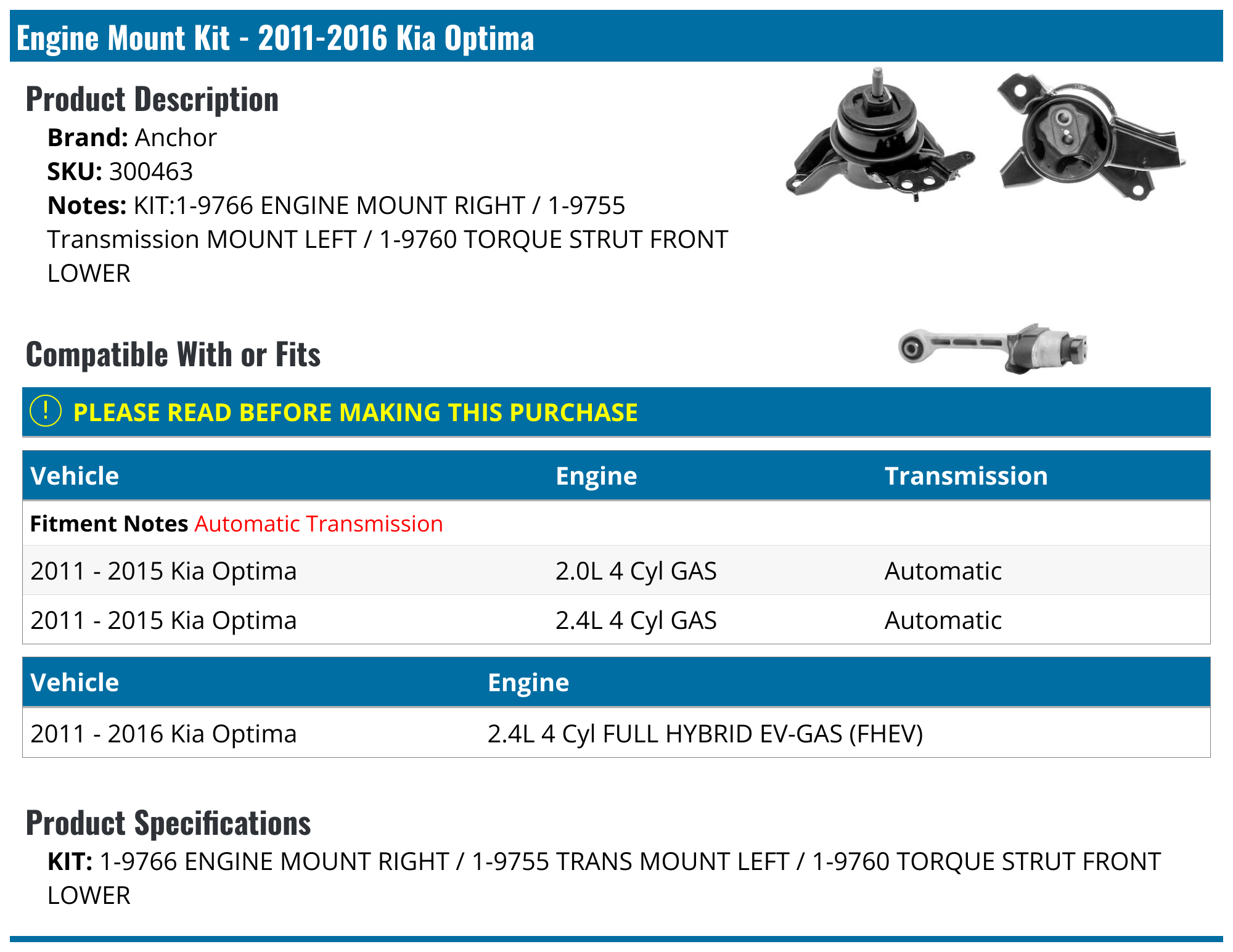 Kia Optima Parts & Accessories - New OEM & Aftermarket | Parts Geek