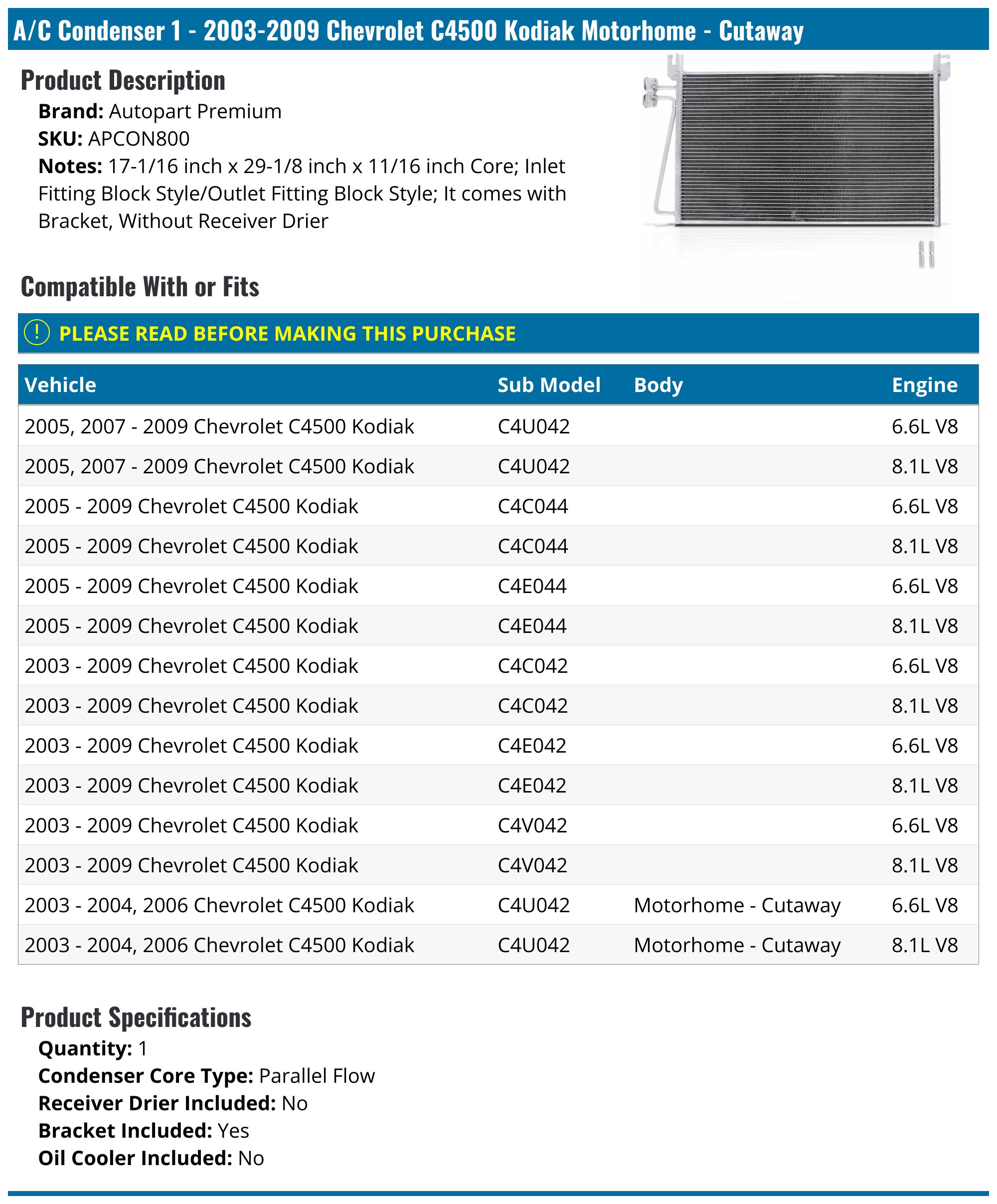 Chevrolet C4500 Kodiak Parts - PartsGeek.com