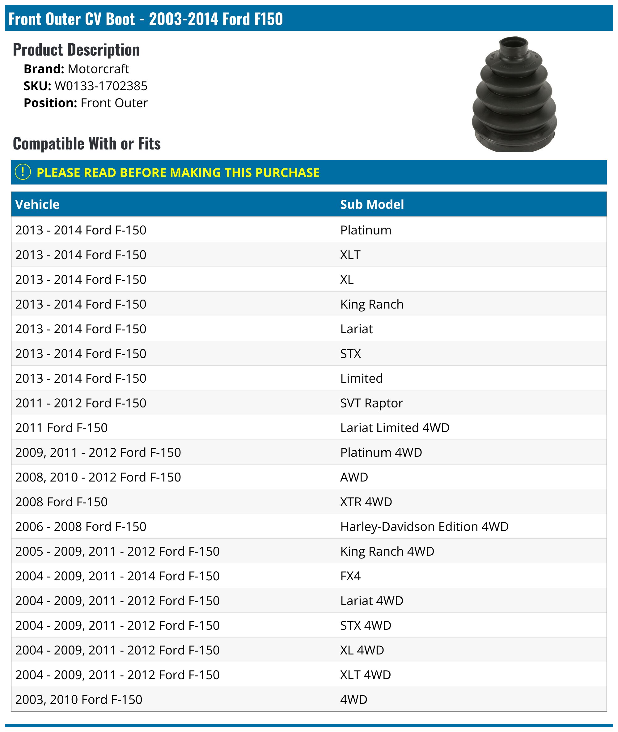CV Boot Replacement - CV Boot Repair Kits | Parts Geek