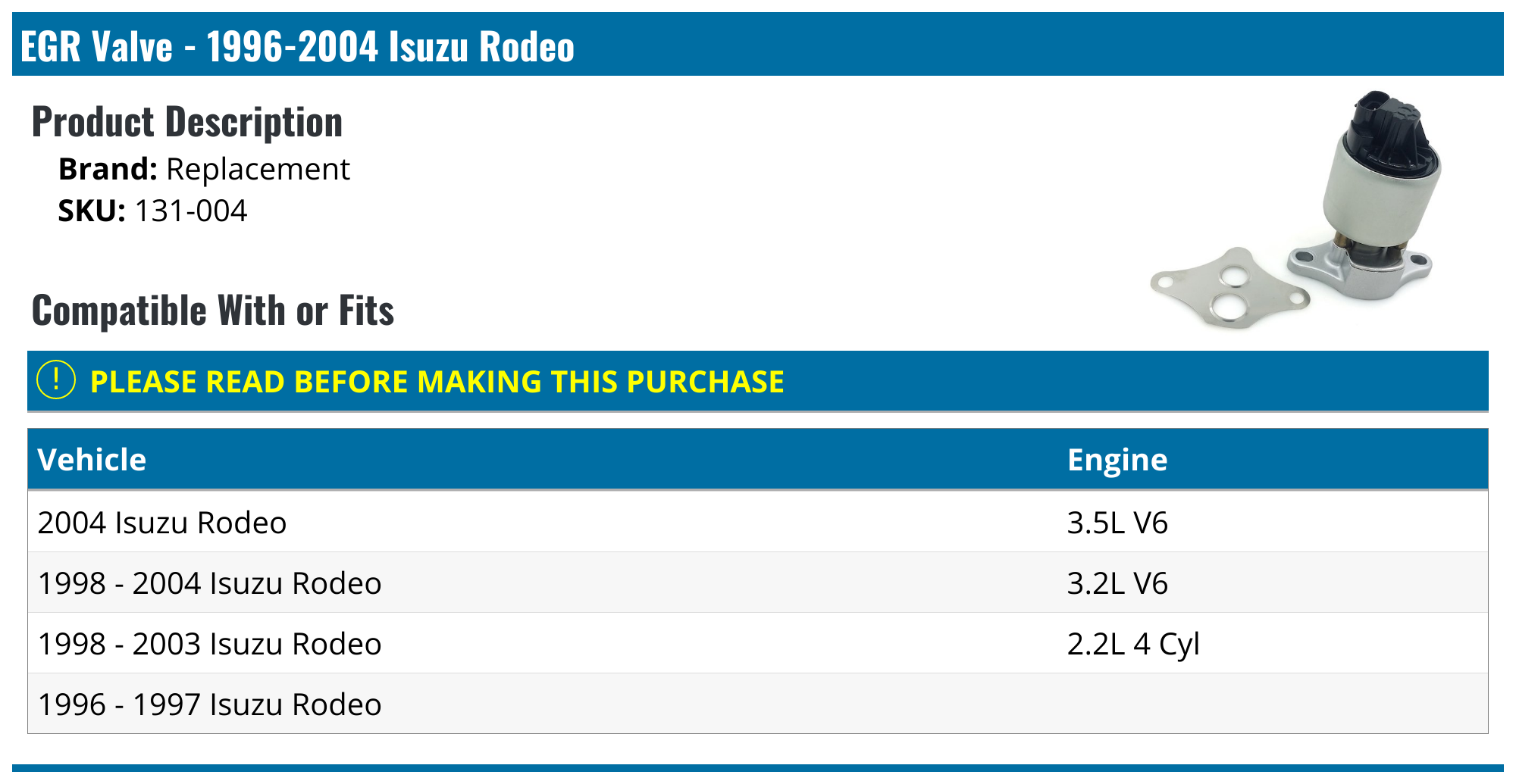 Isuzu Rodeo Parts - PartsGeek.com