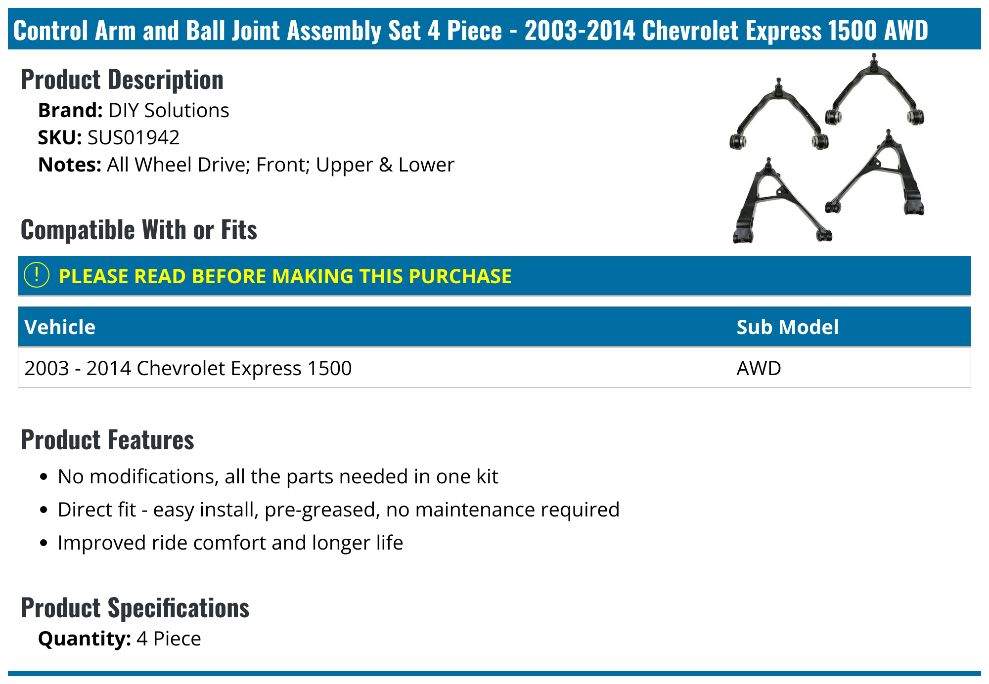 Chevrolet Express 1500 Parts & Accessories - Parts Geek