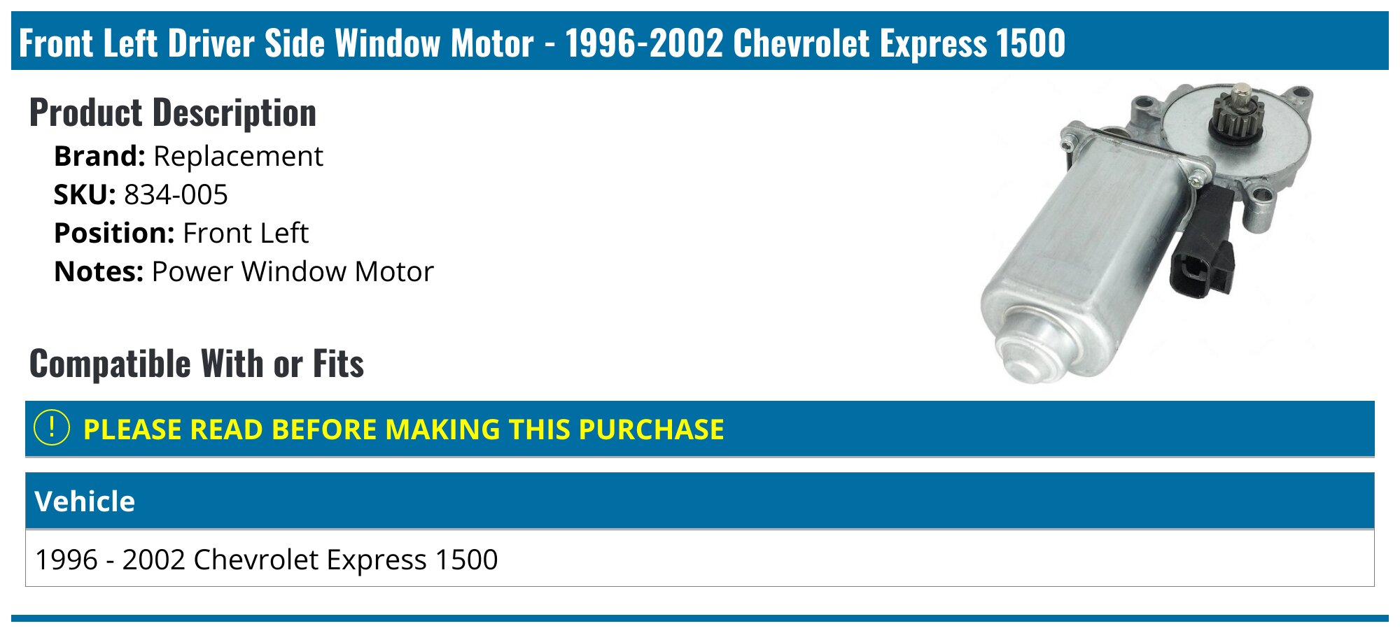 Power Window Motor Replacement | Parts Geek