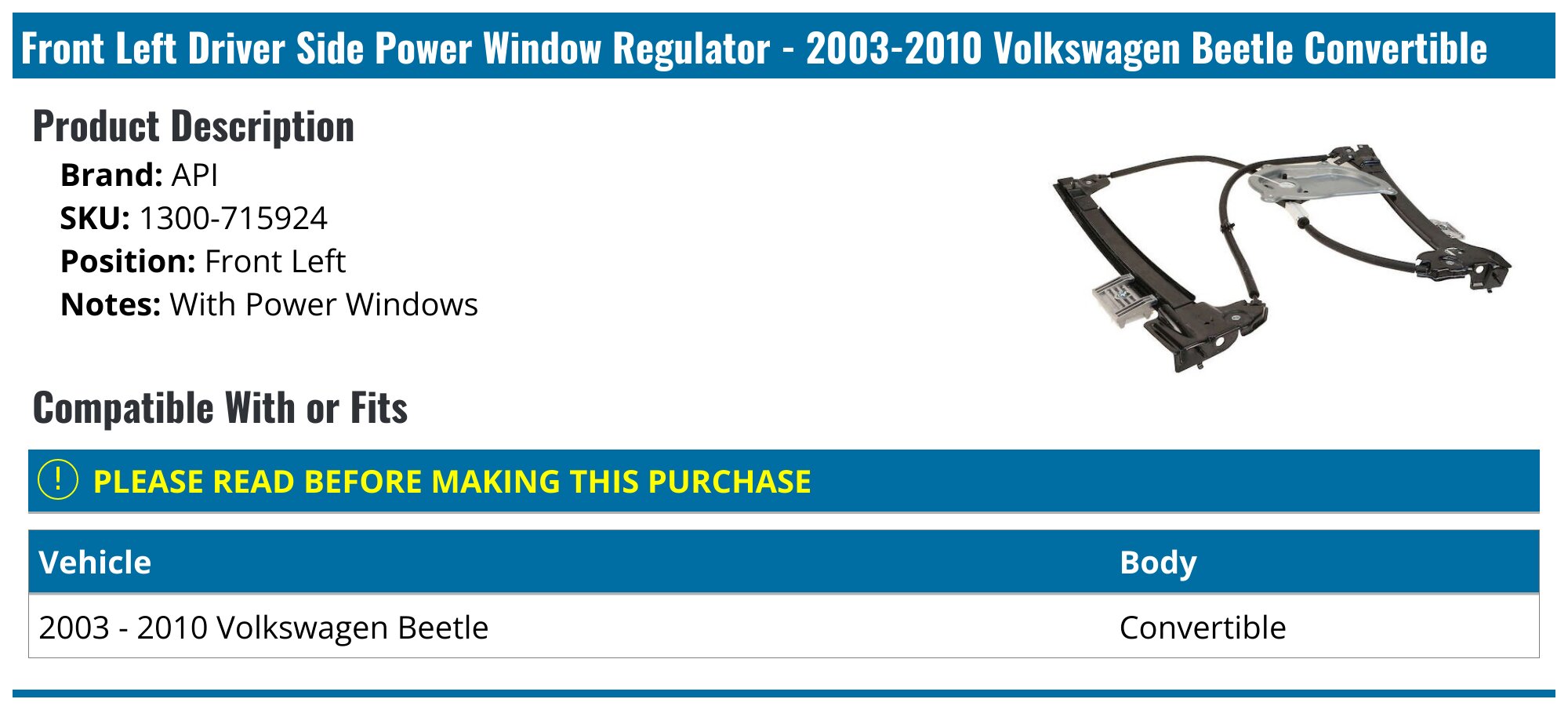 Power Window Regulators Replacement - Car Window Regulator Motor