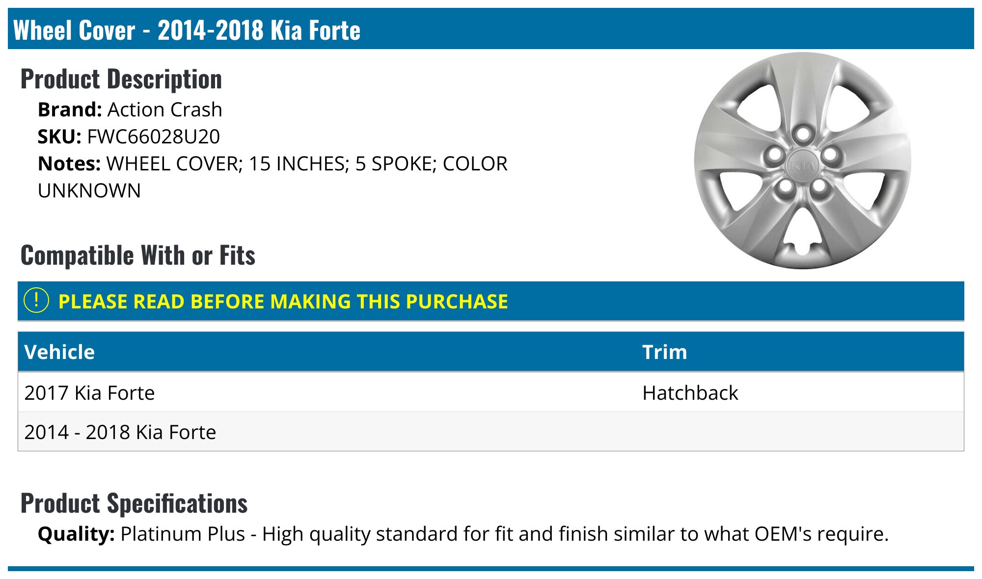 Wheel Cover - Wheel Cover for Car | Parts Geek