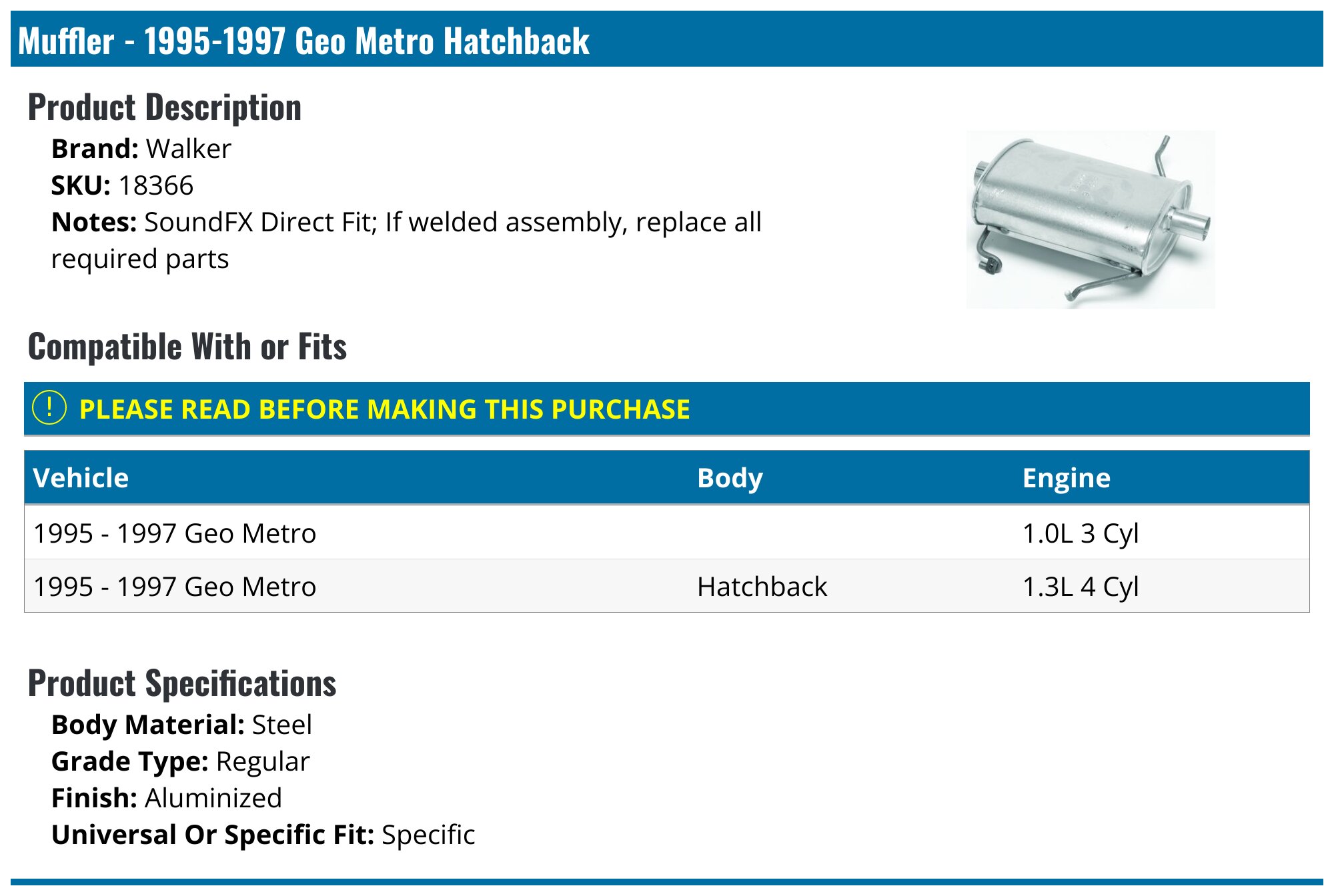 Geo Metro Parts - PartsGeek.com