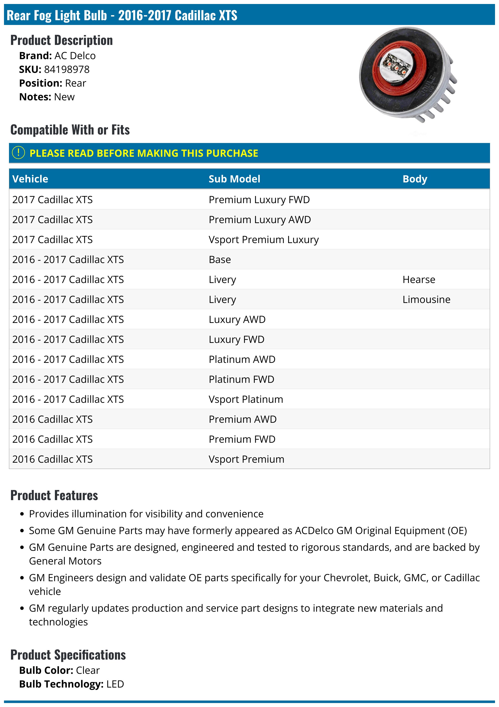 Cadillac XTS Parts - PartsGeek.com