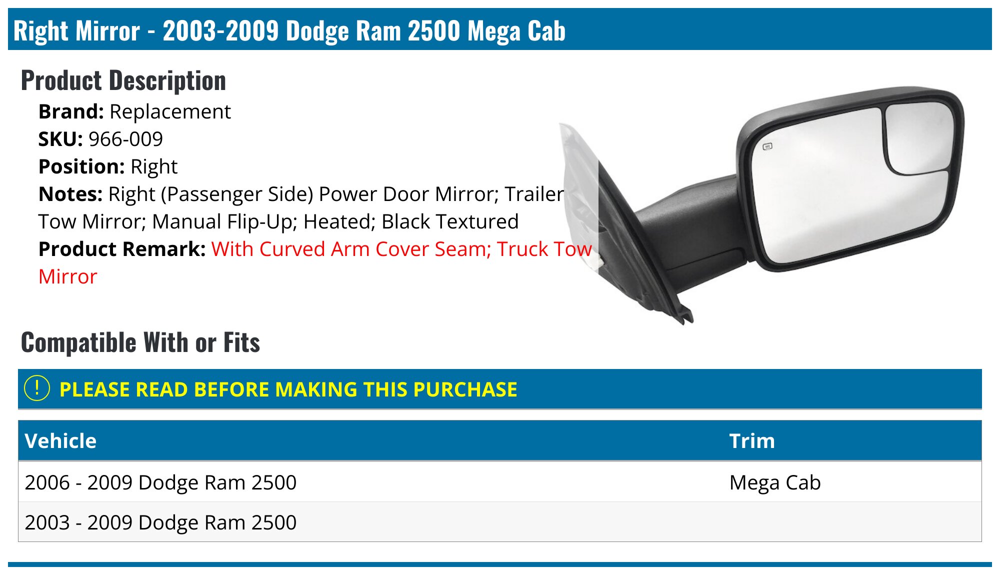 Side View Mirror Replacement - Driver & Passenger Side Mirrors