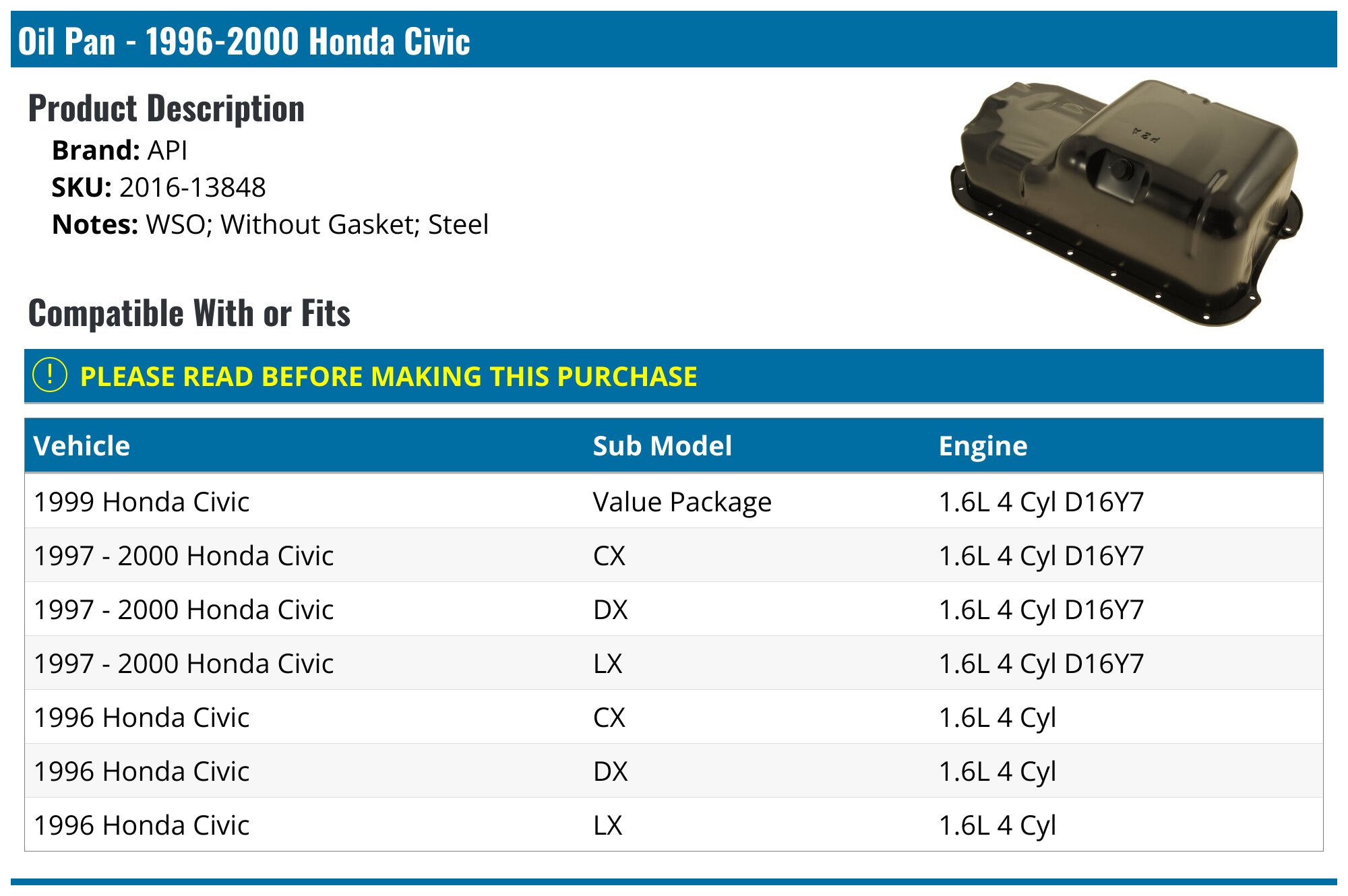 2000 Honda Civic Oil Weight