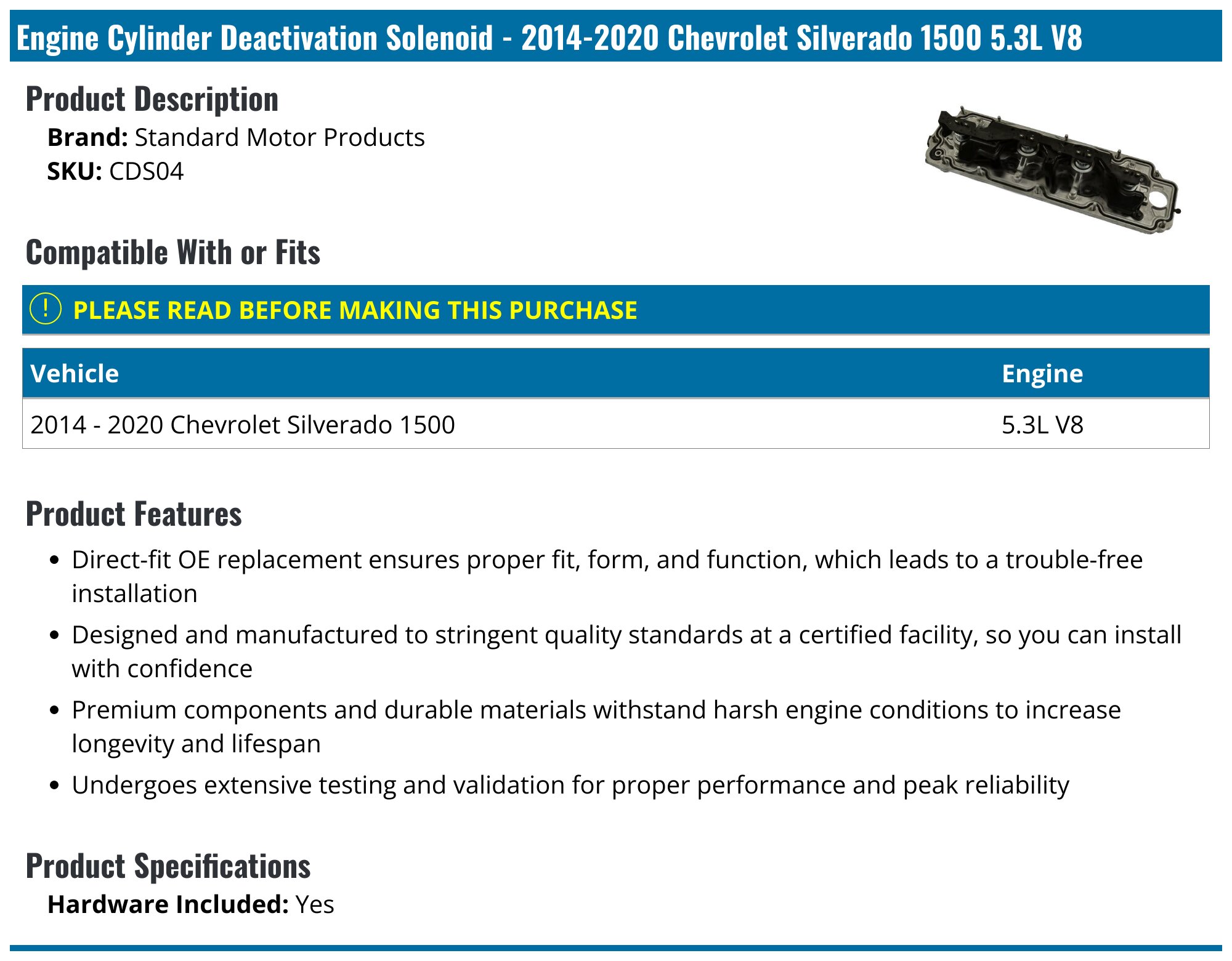 2014-2019 Chevrolet Silverado 1500 Engine Cylinder Deactivation ...
