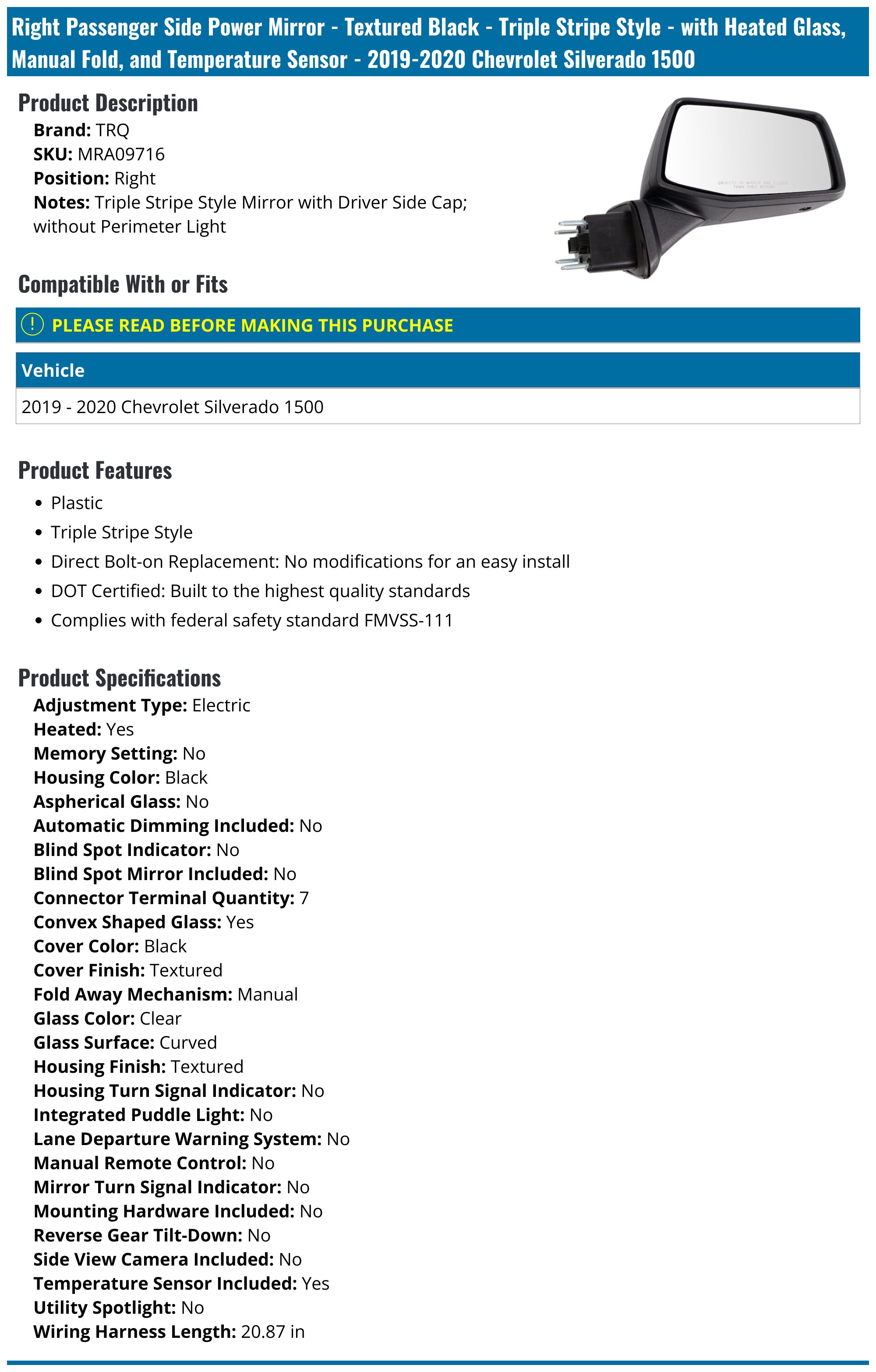 Chevrolet Silverado 1500 Mirror - Side View Mirrors - 2008 2007 2000 ...