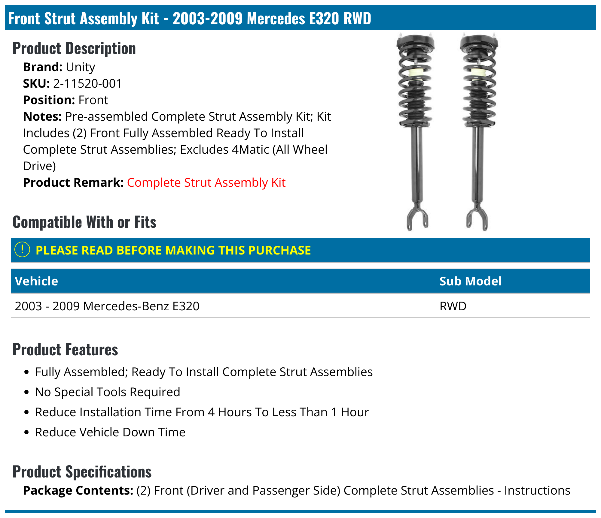 Mercedes E320 Parts & Accessories - Parts Geek