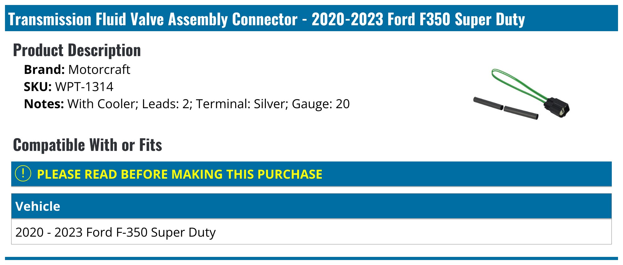 2020-2025 Ford F350 Super Duty Transmission Fluid Valve Assembly ...
