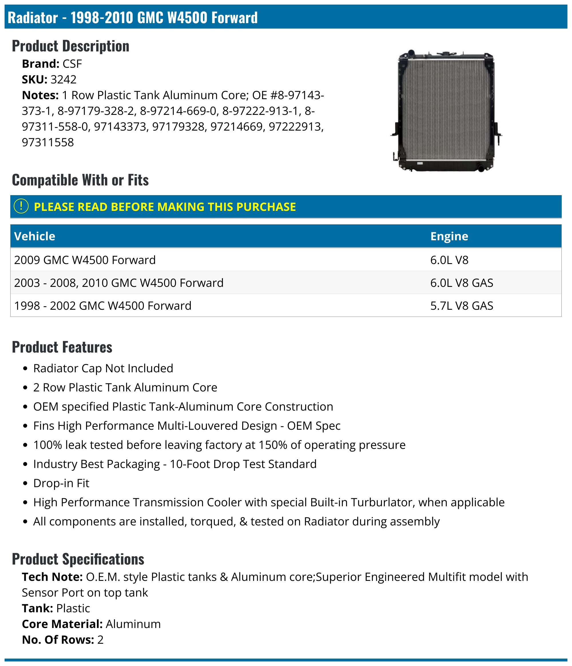 GMC W4500 Forward Parts - PartsGeek.com