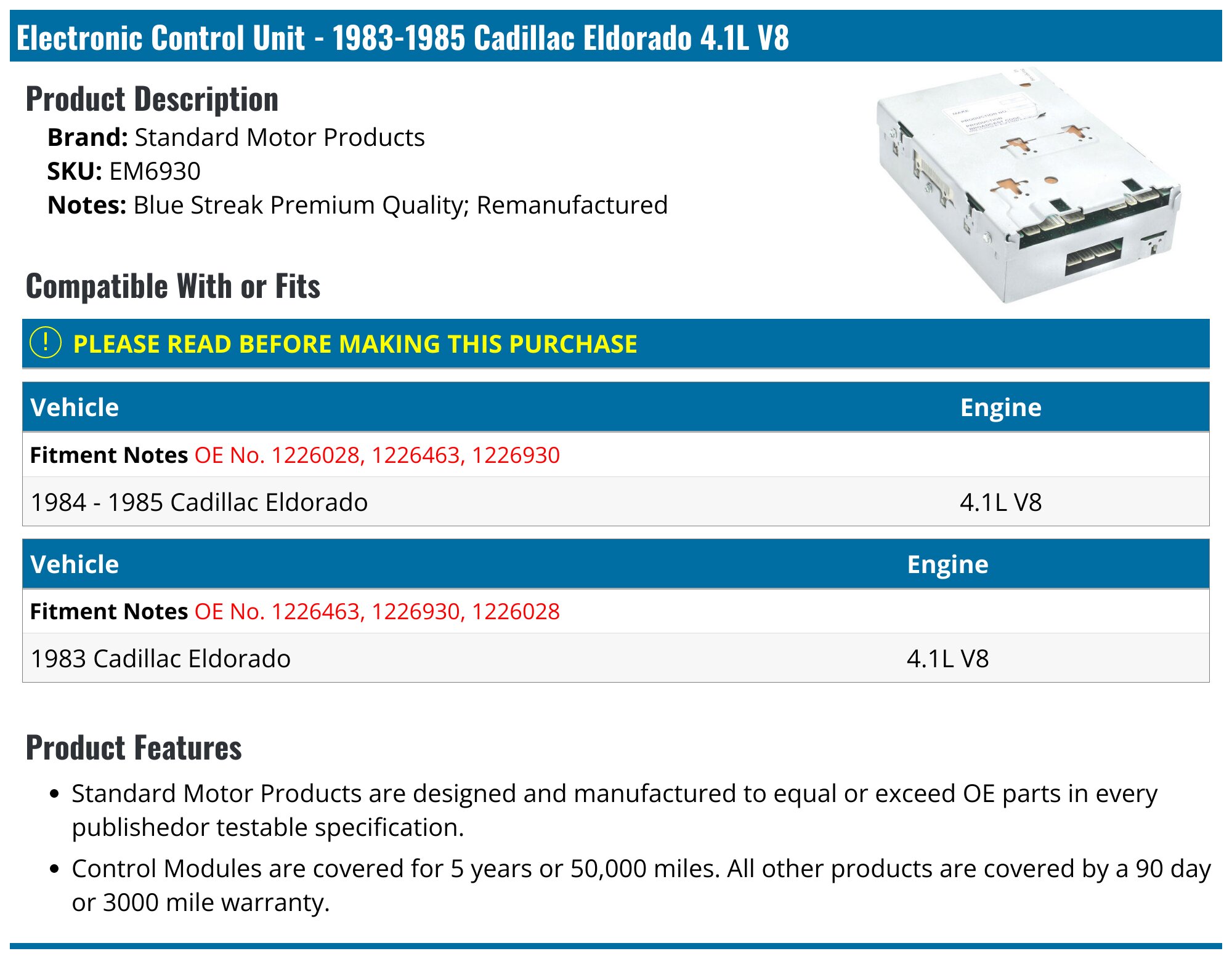 Engine Control Unit - Car Electronic Control Module Replacement
