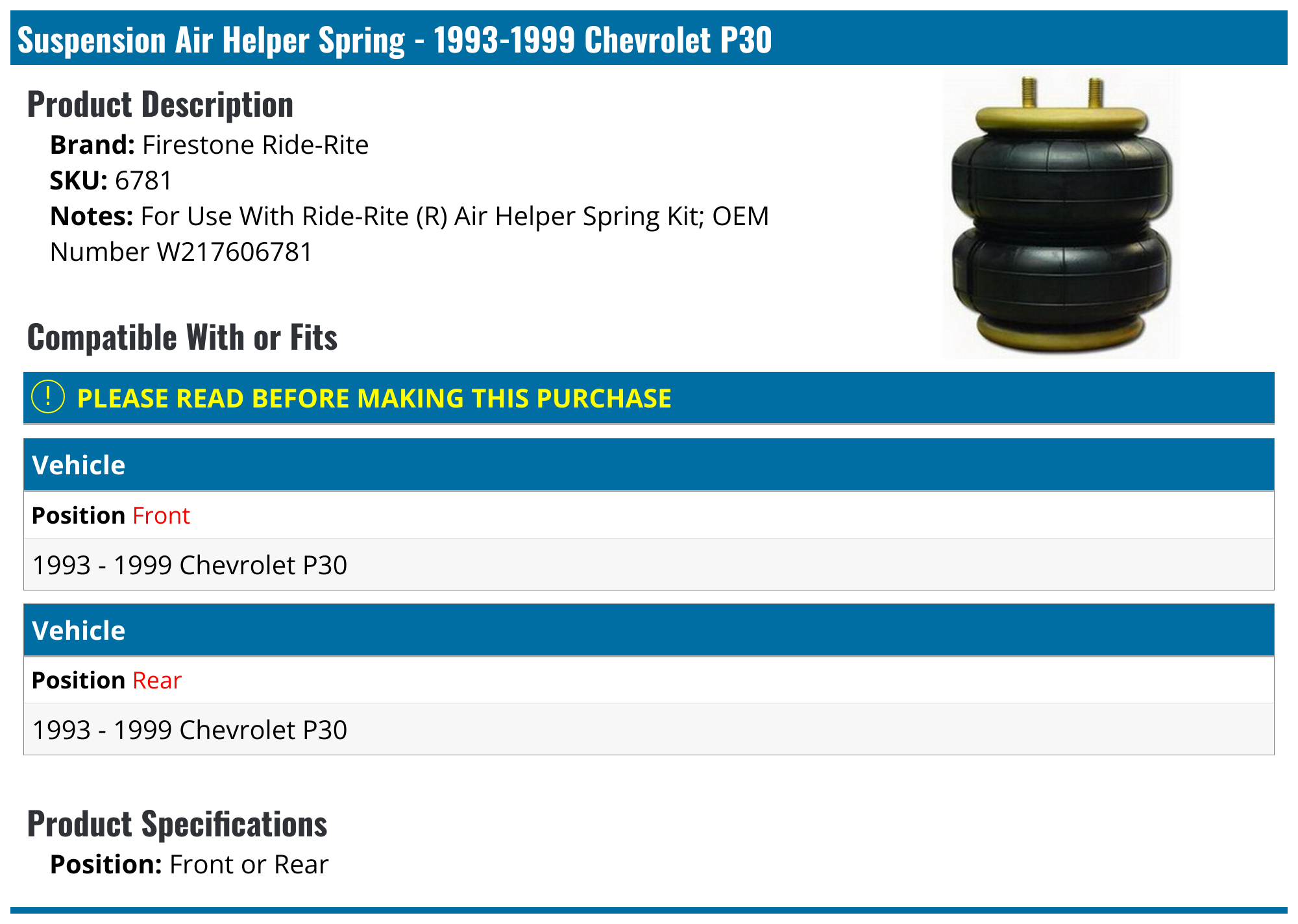 Chevrolet P30 Parts - PartsGeek.com