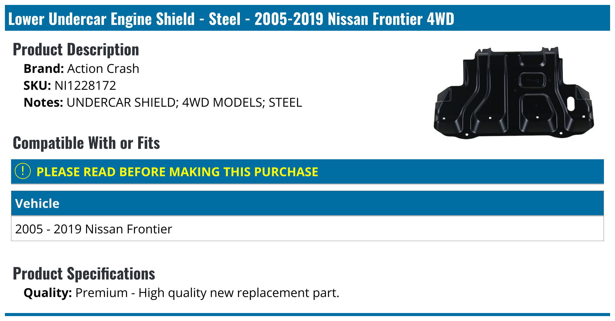 Nissan Frontier Parts & Accessories - Nissan Frontier OEM Parts