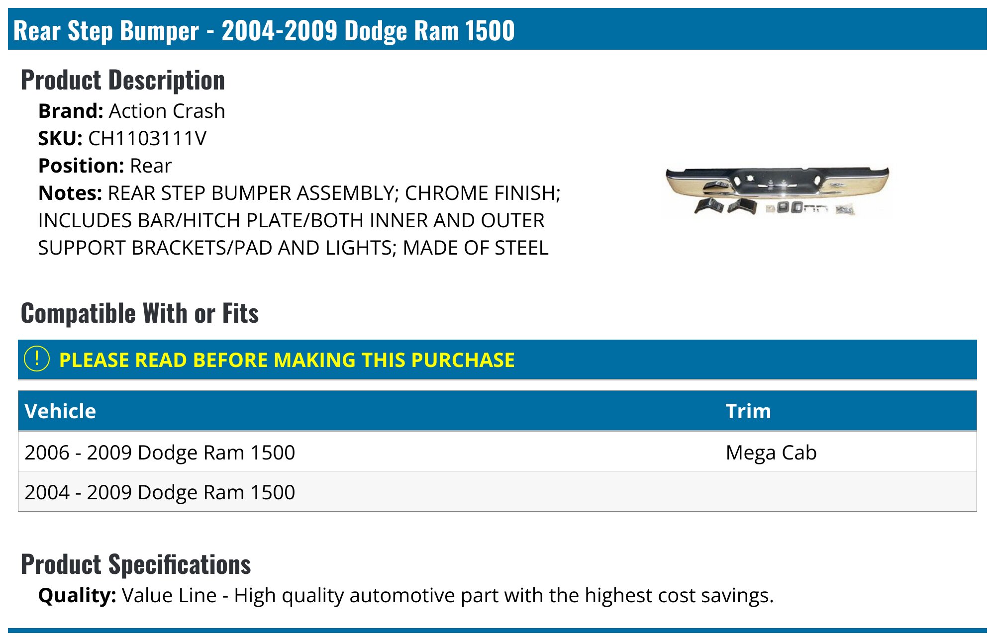 Step Bumper - Bumper Step for Trucks, SUVs & Cars| Parts Geek
