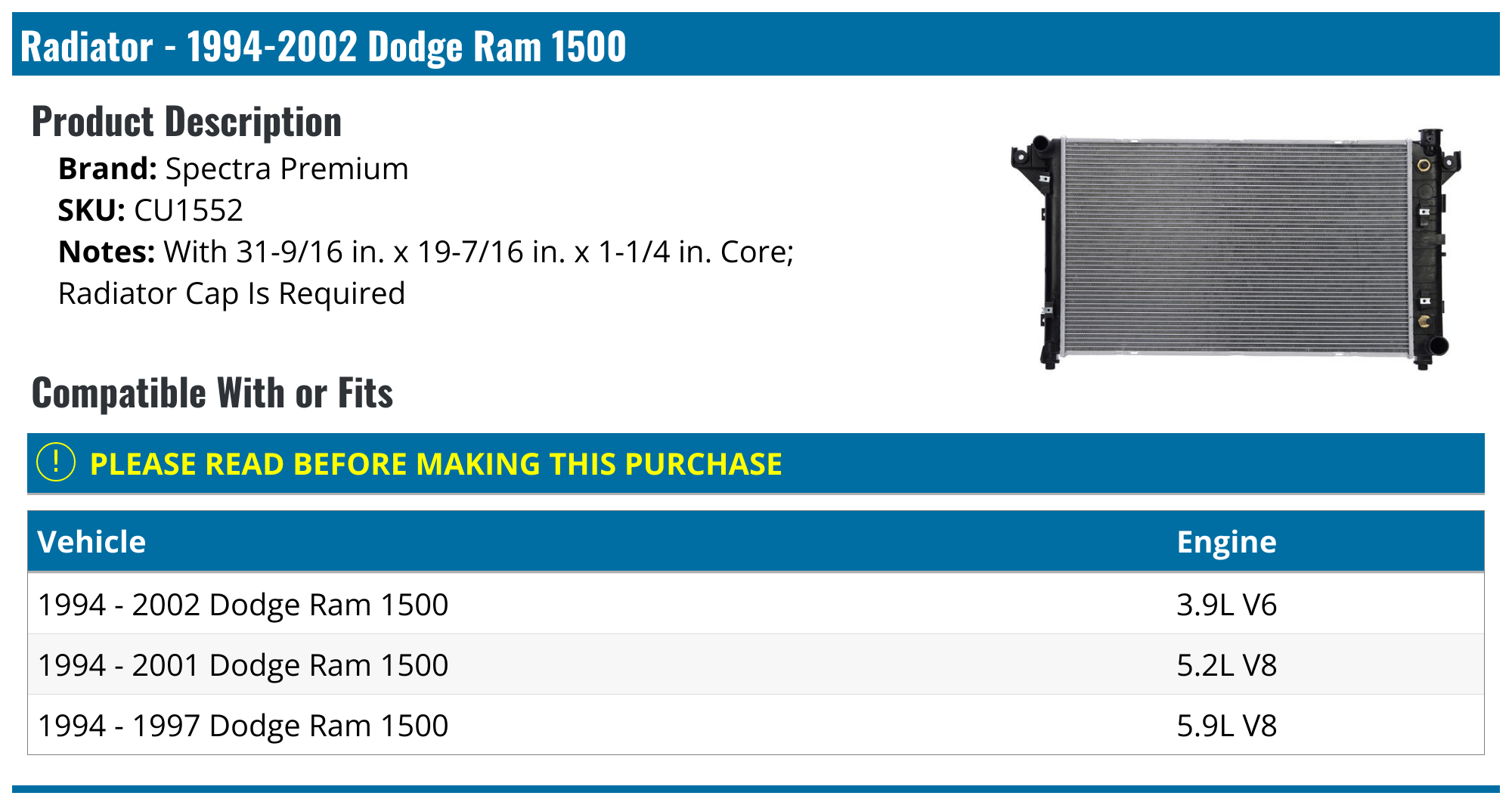 Discount Auto Radiators - Car Radiator Replacement - Parts Geek