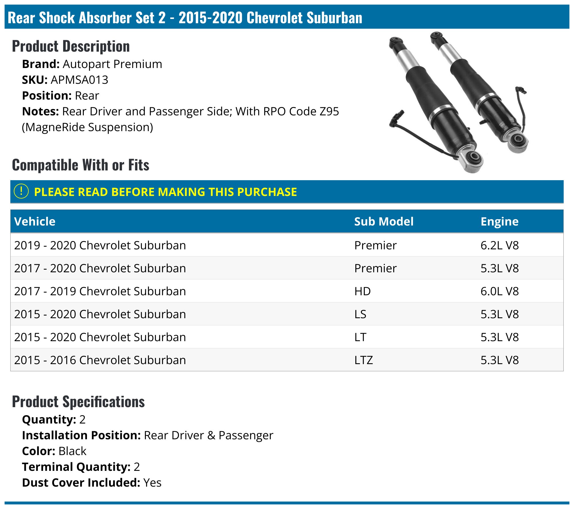 Car Shocks - Car Shock Absorber Replacement - Discount Prices
