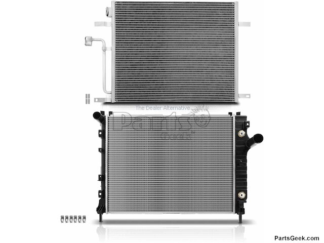 00 2000 Dodge Dakota Radiator and A/C Condenser Kit - Cooling System ...