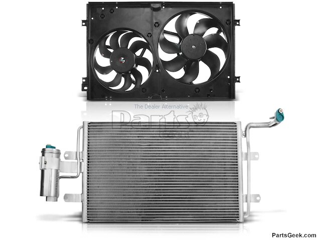 01 2001 Volkswagen Jetta A/C Condenser and Cooling Fan Kit - Cooling ...