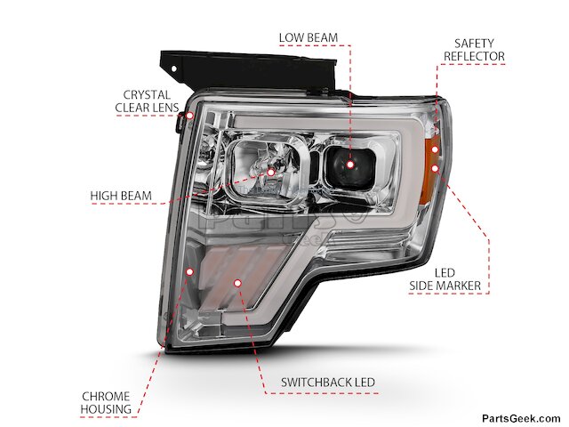 10 2010 Ford F150 Headlight Assembly - Body Electrical - Action Crash ...