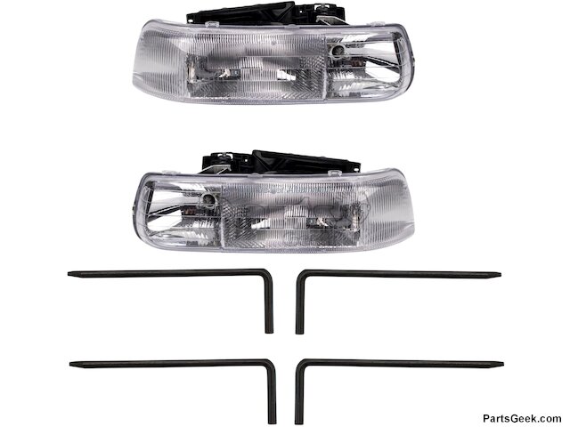 02 2002 Chevrolet Silverado 1500 Headlight Assembly - Body Electrical ...