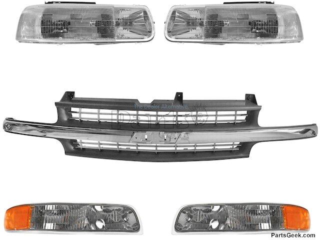 02 2002 Chevrolet Silverado 1500 Grille Assembly - Body Mechanical ...