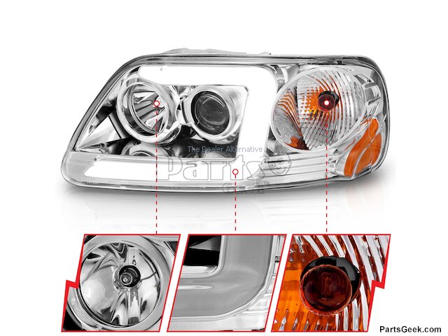 00 2000 Ford F150 Headlight Assembly - Body Electrical - Action Crash ...
