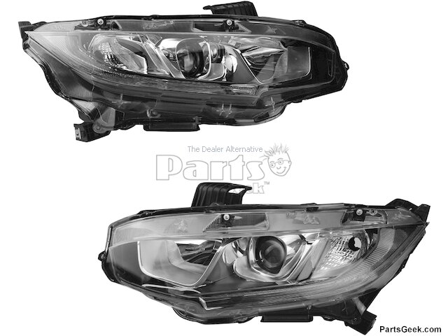 16 2016 Honda Civic Headlight Assembly - Body Electrical - Action Crash ...