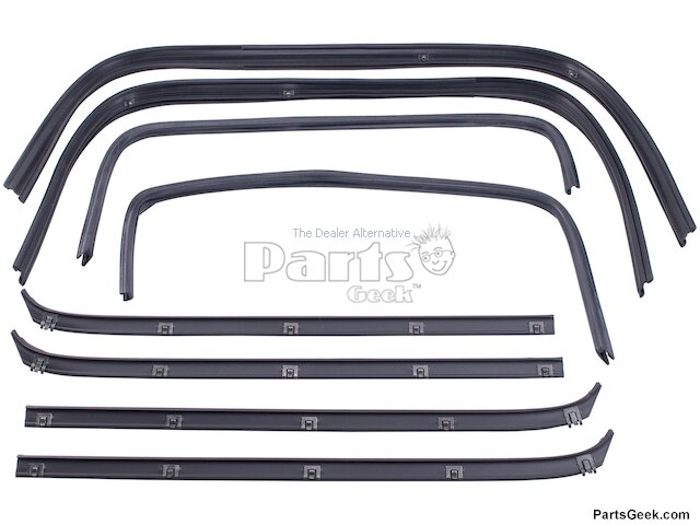 88 1988 Dodge D150 Door Window Belt Weatherstrip Kit - Body Mechanical ...