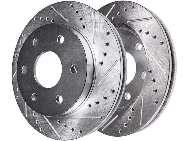 Brake Rotors, Front & Rear Disc Brakes, Drilled Slotted Rotors