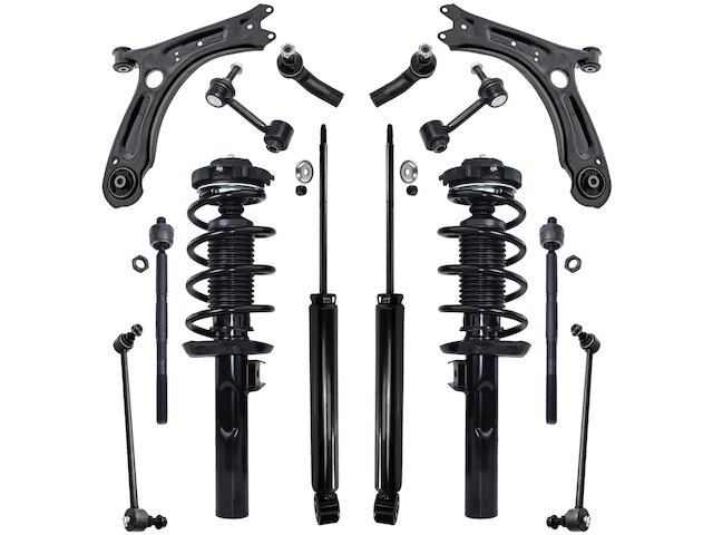 2012-2017 Volkswagen Jetta Shock Absorber - Detroit Axle 14ACQS47098 ...