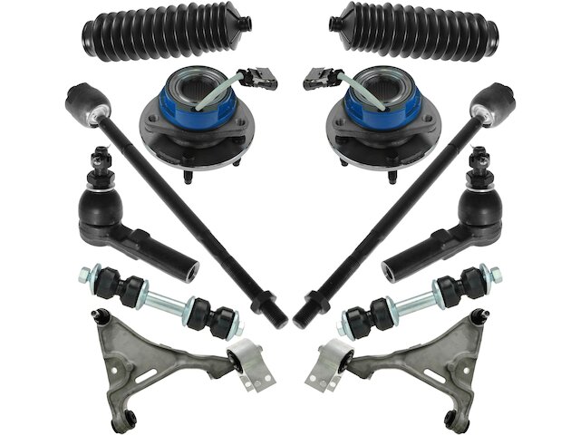 2006-2011 Cadillac DTS Wheel Hub Control Arm Ball Joint Tie Rod End Kit - TRQ PSA34485 - Front ...