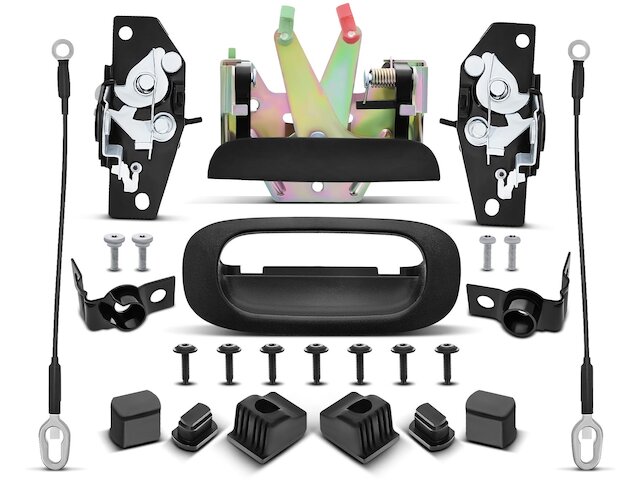 1997-2010 Dodge Dakota Tailgate Handle Cable Latch Hinge Kit - Autopart ...