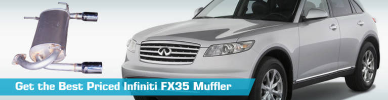 Infiniti FX35 Muffler - Mufflers - API - 2007 2008 2006 2003 2004 2009 ...